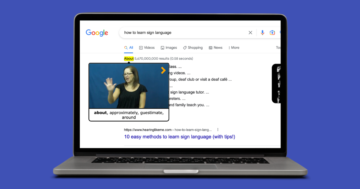 Sign Learner - Learn sign language as you browse the internet.